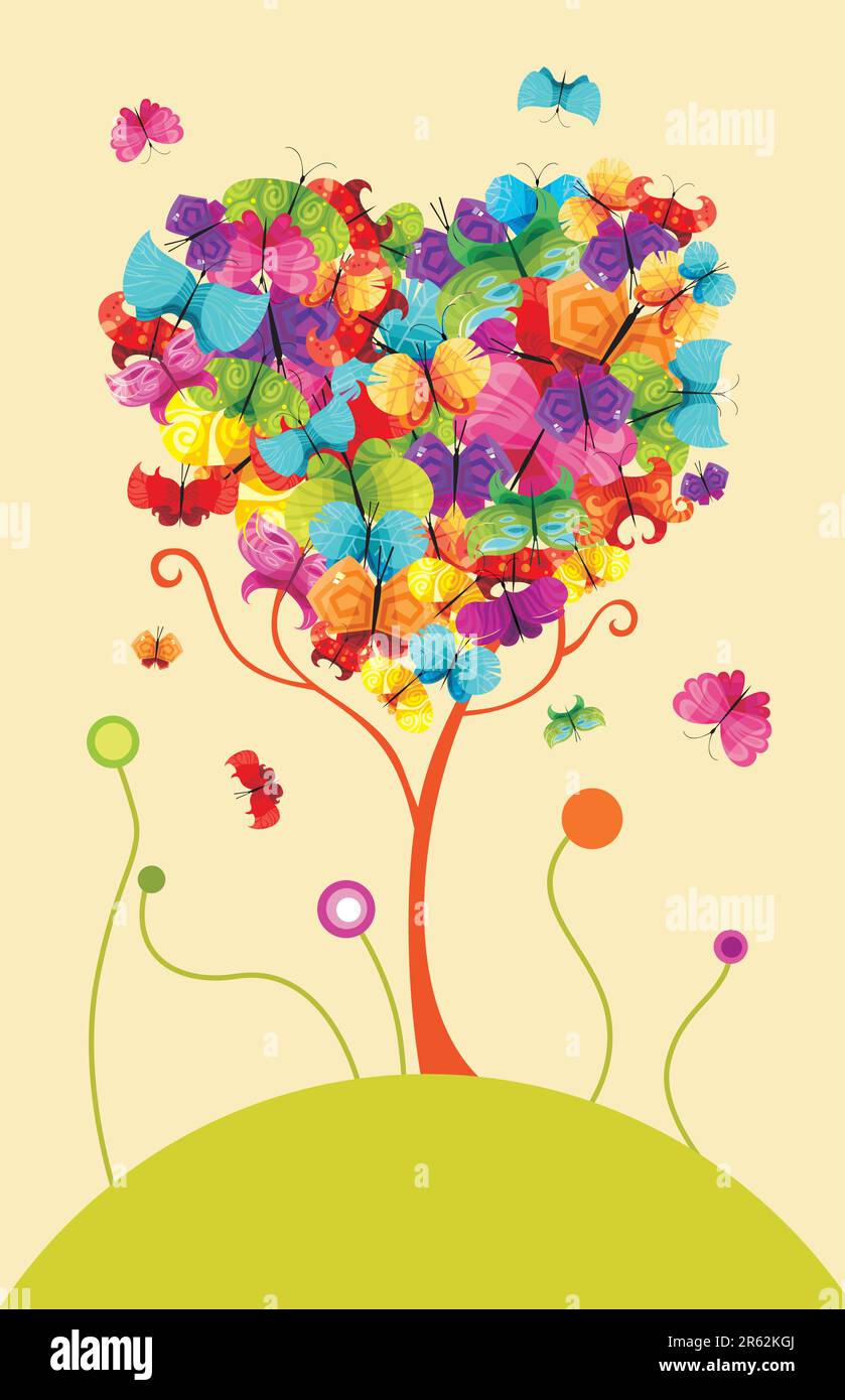 vector illustration of a easter tree Stock Vector Image & Art - Alamy
