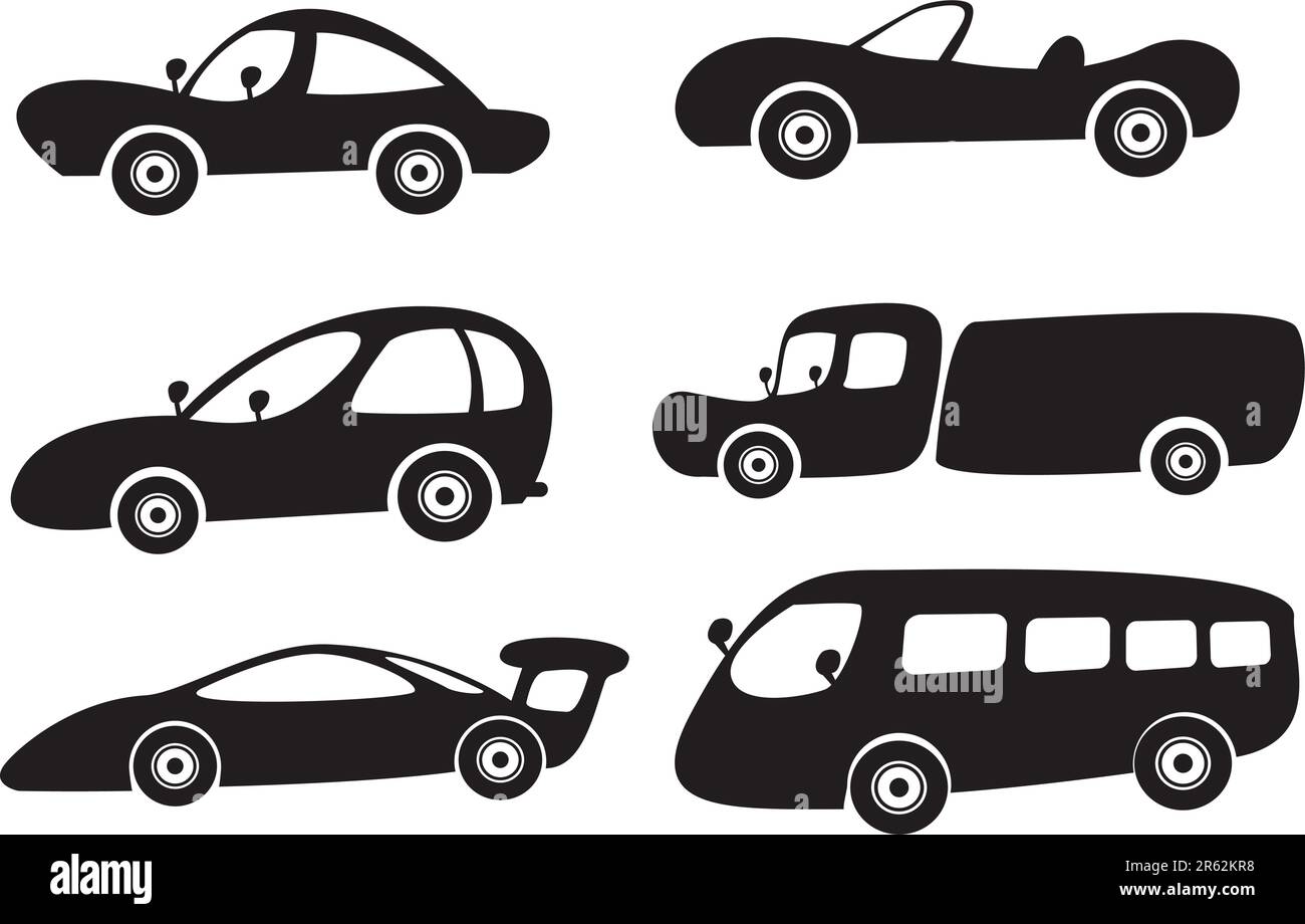 Six cartoon style car pattern design Stock Vector Image & Art - Alamy