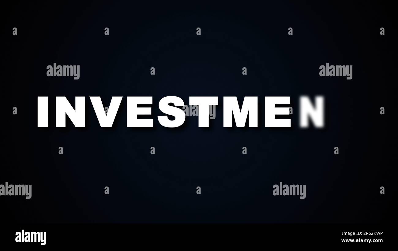 White Investment text. Computer generated 3d render Stock Photo - Alamy