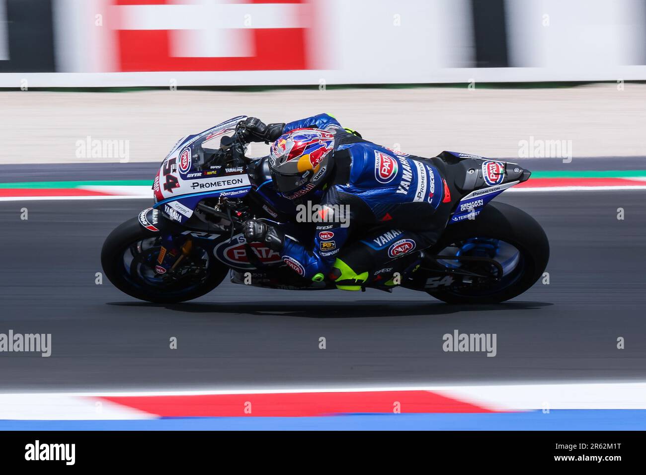 Toprak Razgatlioglu of Pata Yamaha Prometeon WorldSbk with Yamaha YZF R1 in action during the ...