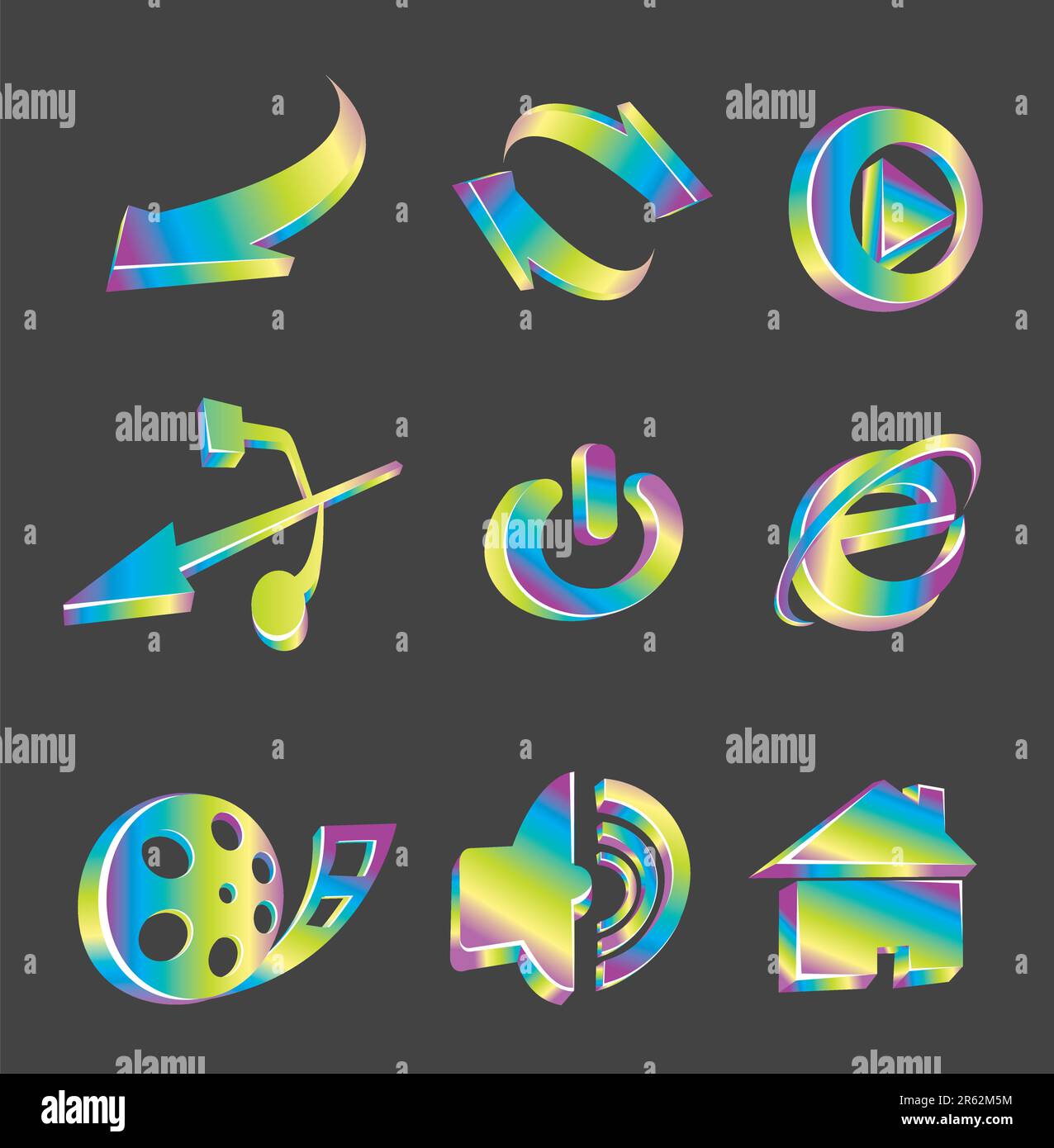 Modern icons Stock Vector Images - Alamy