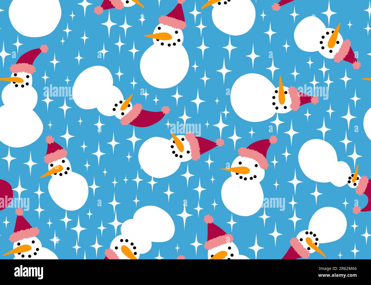 Christmas ice cartoon seamless snowman pattern for new year wrapping ...