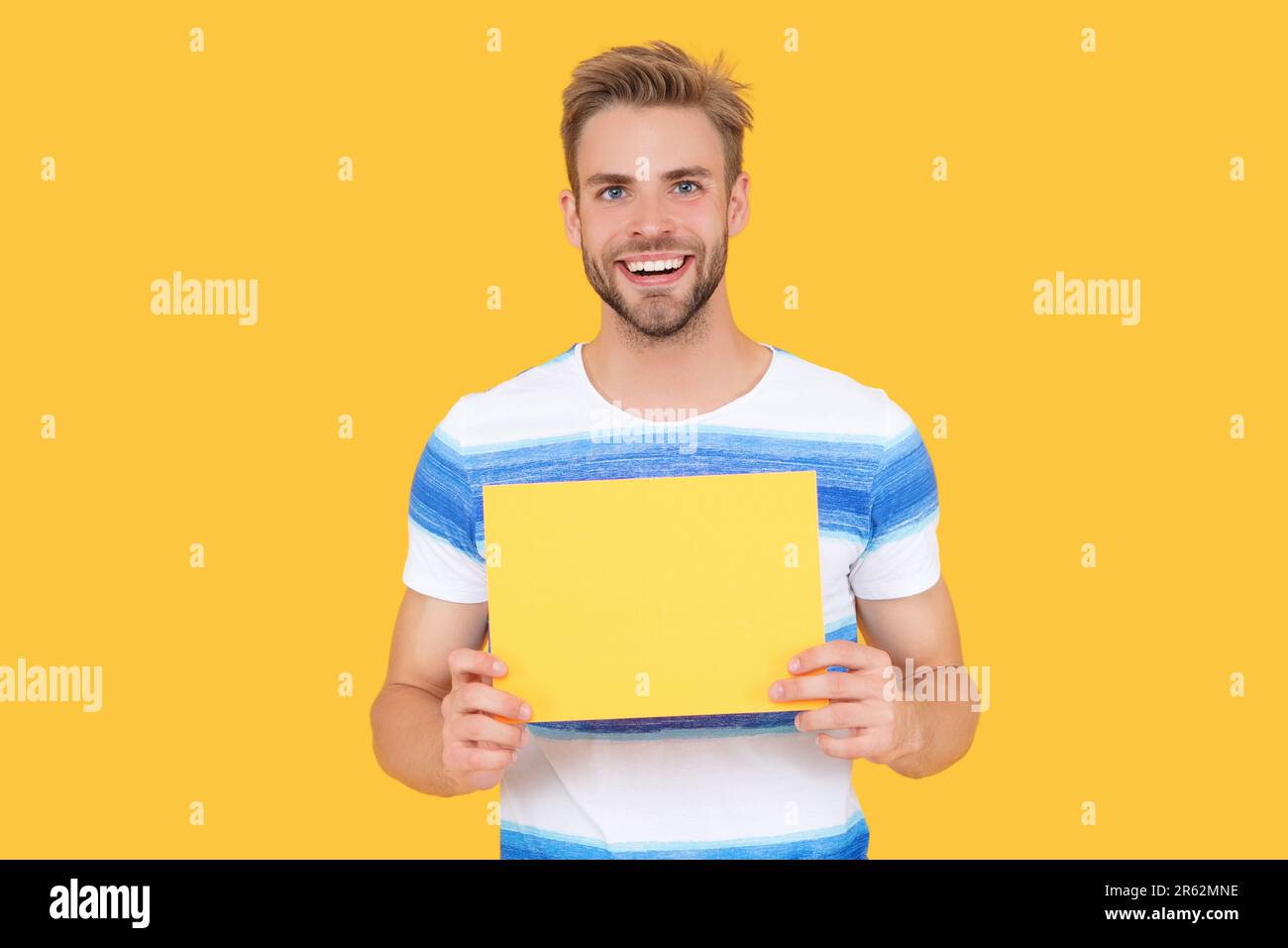 glad man sales representative offer advertisement. man offer his ...