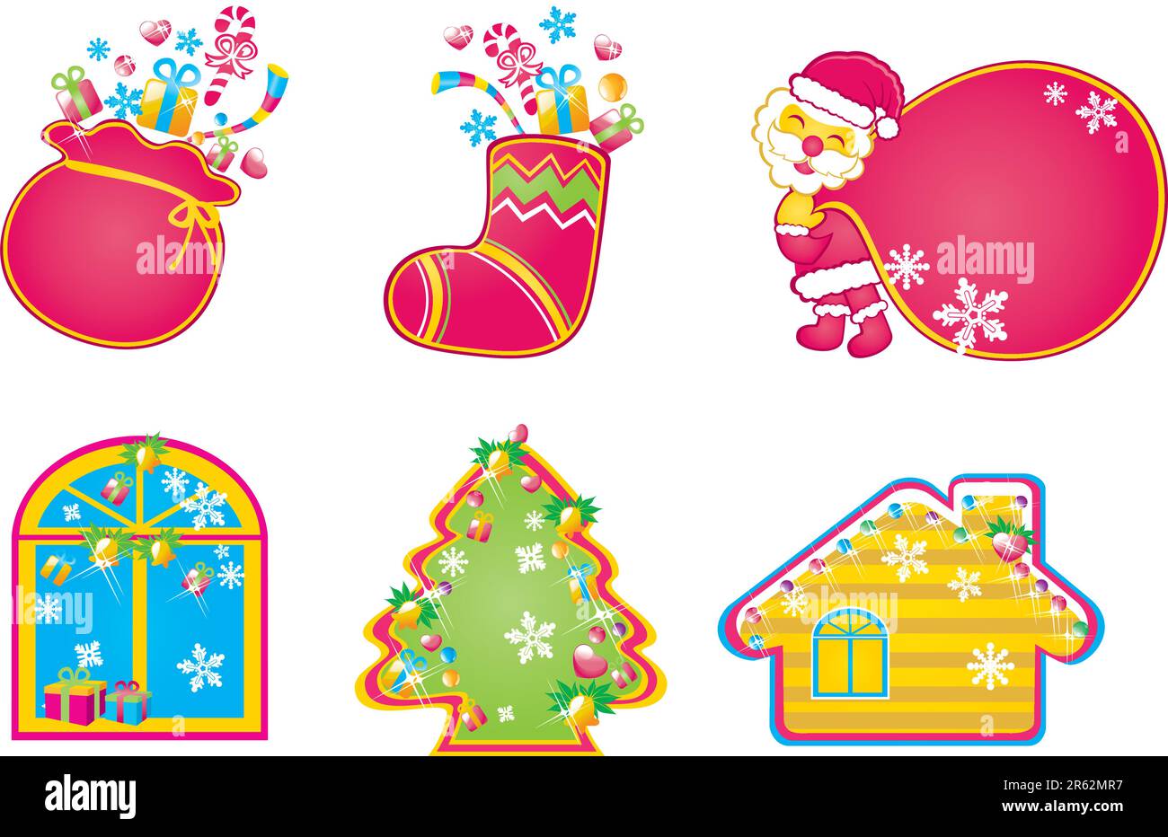 Six christmas icons pattern design Stock Vector Image & Art - Alamy