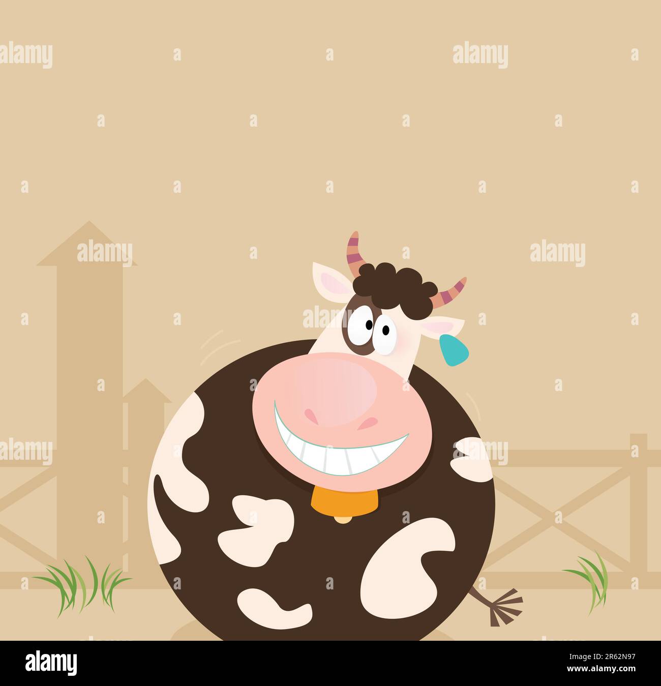 Cow domestic garden Stock Vector Images - Alamy