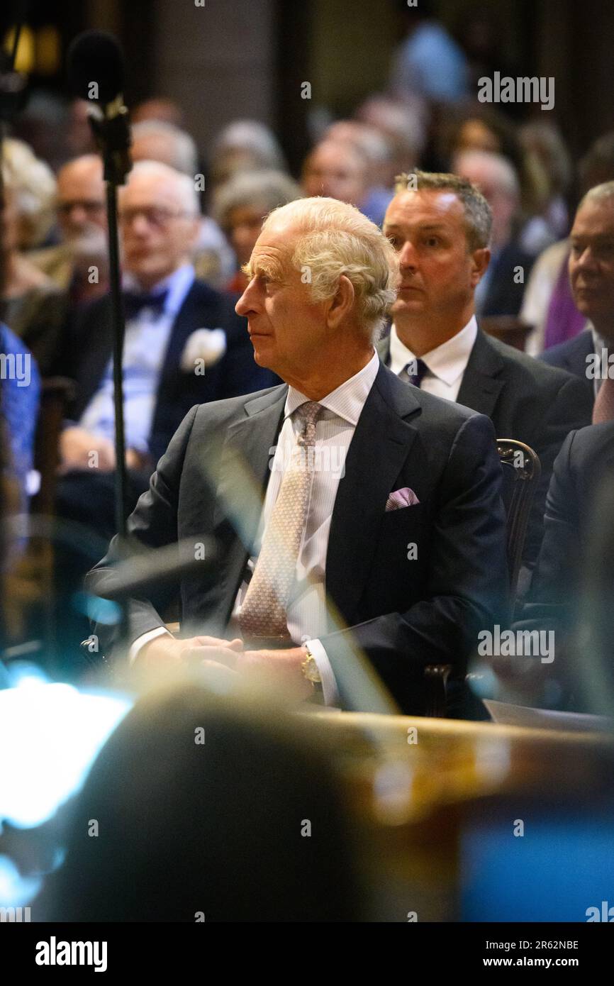 EDITORIAL USE ONLY King Charles III attends the new Wigmore Hall ...