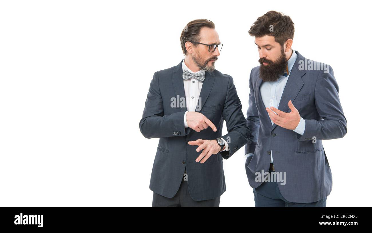 Businessmen ready to shaking hands. mature men have own business ...