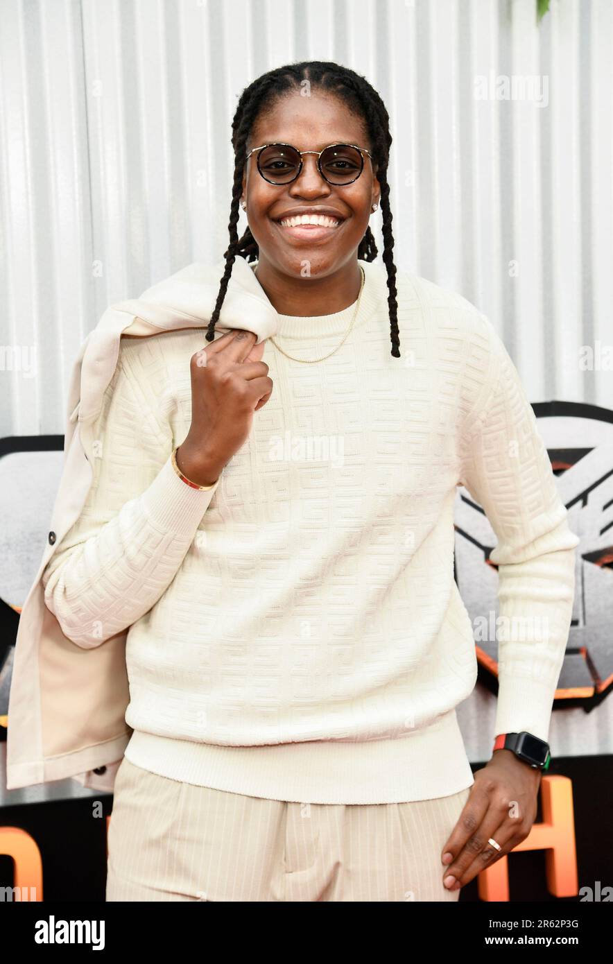 Jonquel Jones attends the premiere of "Transformers: Rise of the Beasts ...