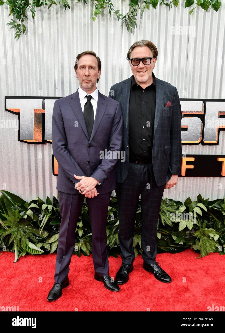 Screenwriters John Hoeber, left, and Erich Hoeber attend the premiere ...