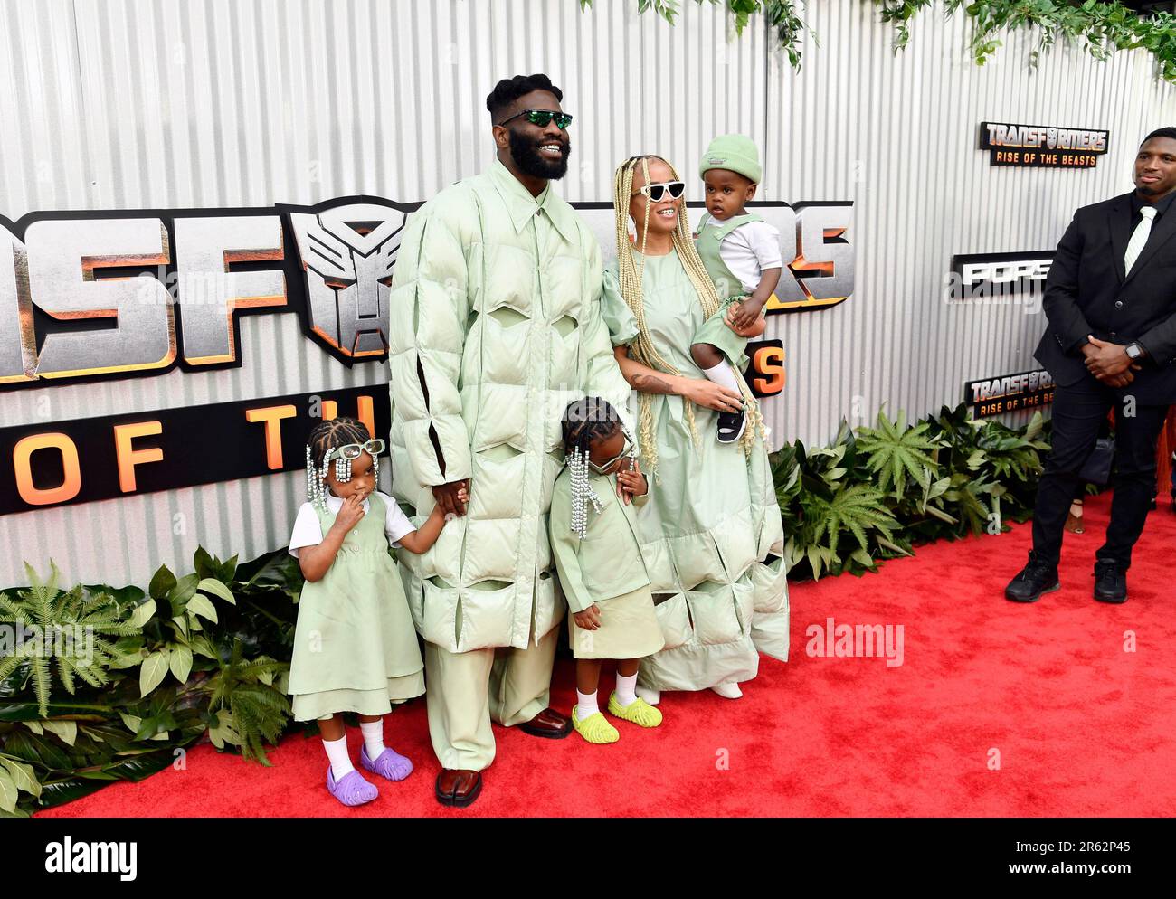 Tobe Nwigwe, center, his wife Martica Fat Nwigwe and children attend ...