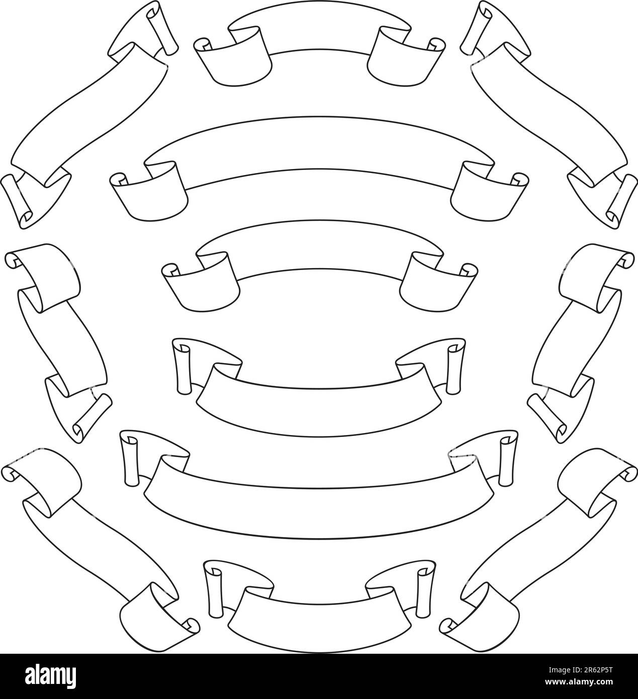 Set color banners text Black and White Stock Photos & Images - Alamy