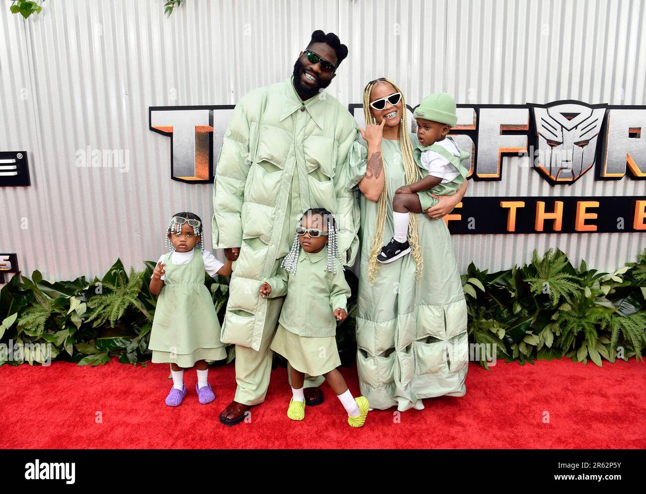 Tobe Nwigwe, center, his wife Martica Fat Nwigwe and children attend ...