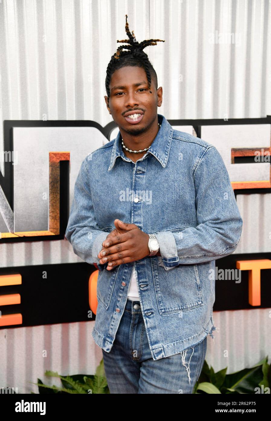 TJ Atoms attends the premiere of "Transformers: Rise of the Beasts" at ...