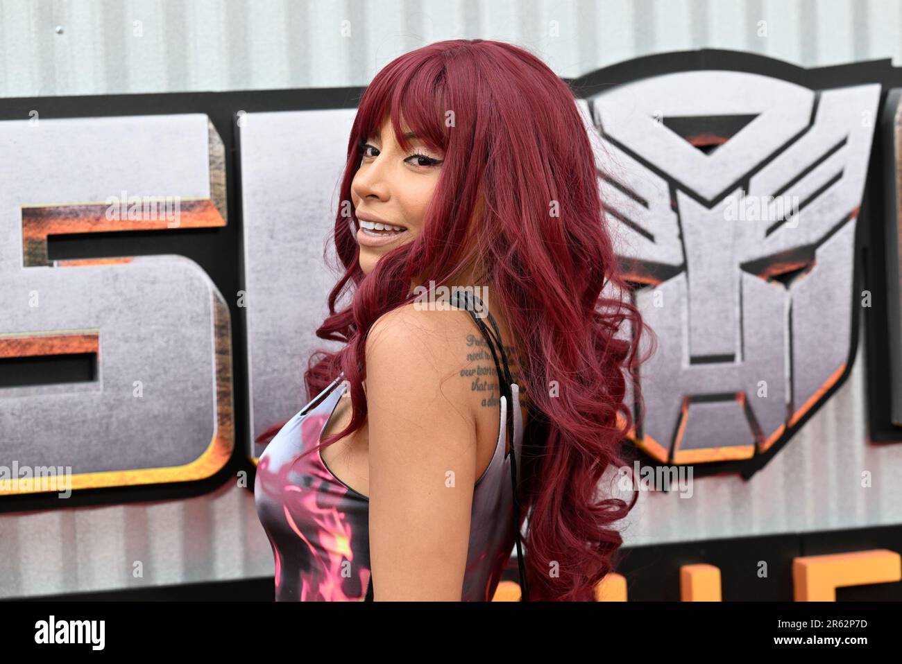 Jessenia Gallegos attends the premiere of "Transformers: Rise of the ...
