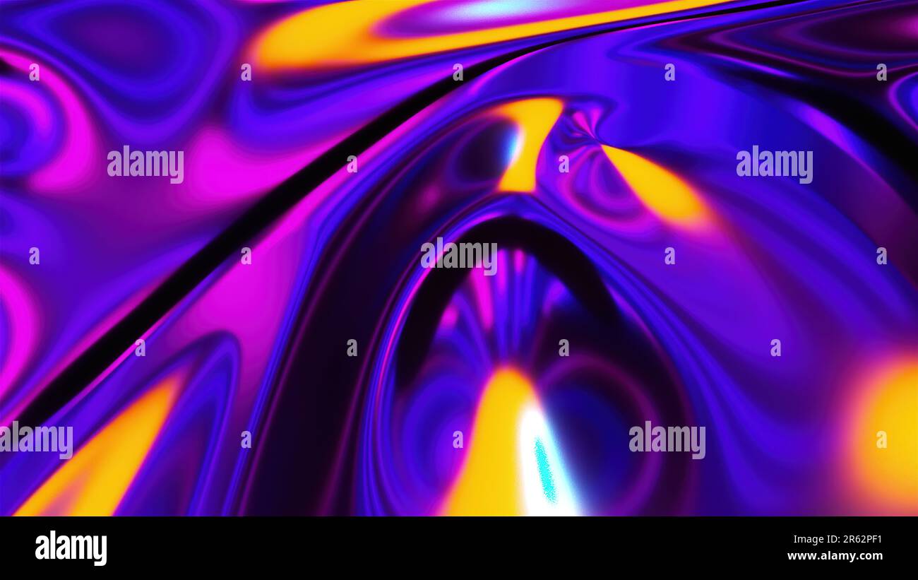 Iridescent cloth wave. Computer generated 3d render Stock Photo - Alamy