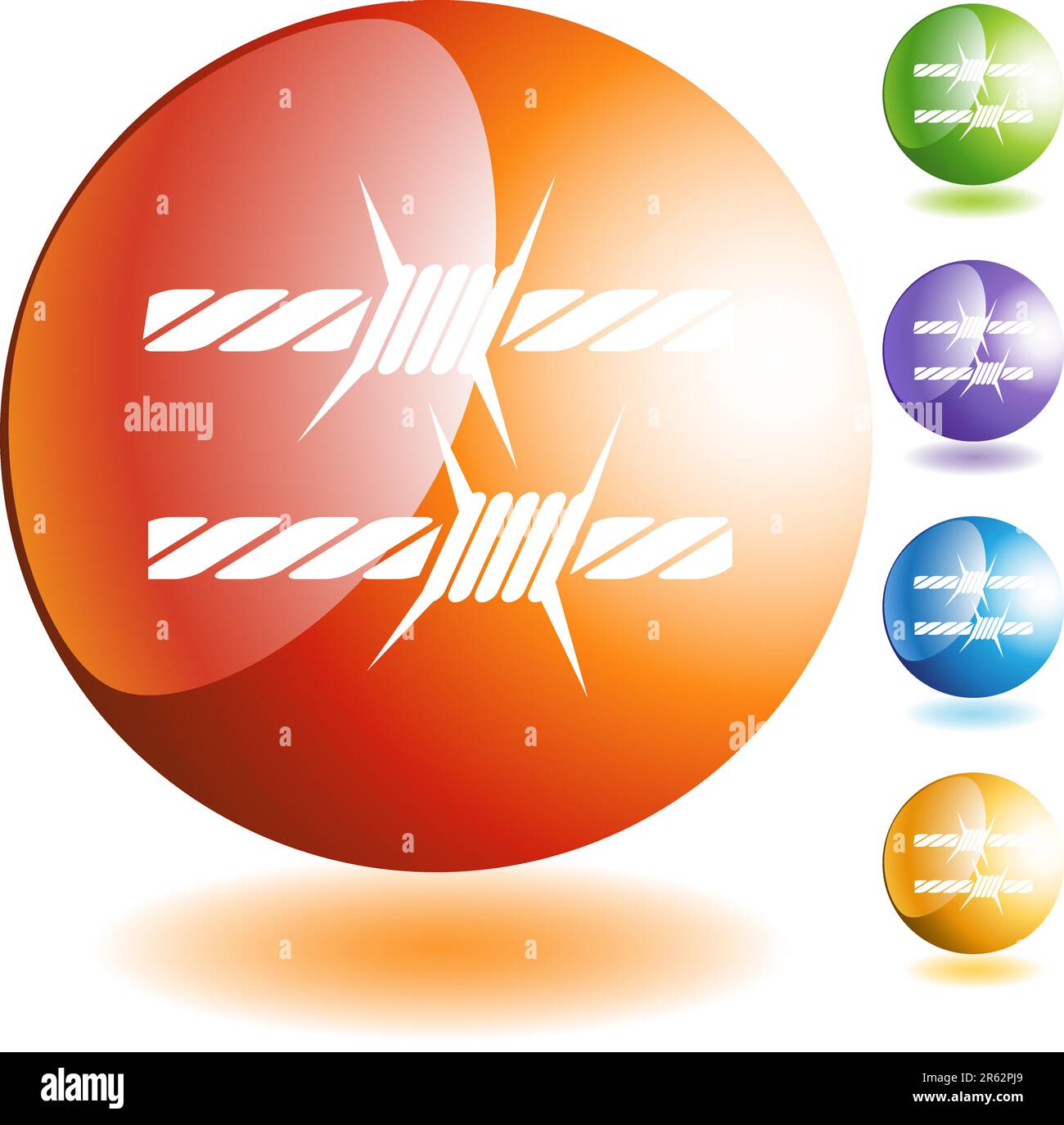 Barbed wire line art Stock Vector Images - Alamy