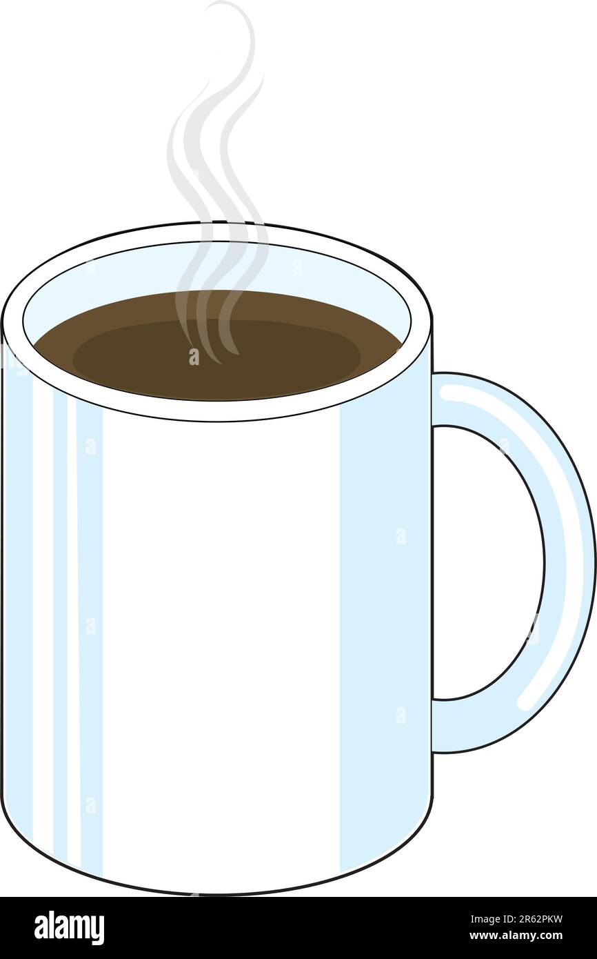 Espresso steaming white cup Stock Vector Images - Alamy