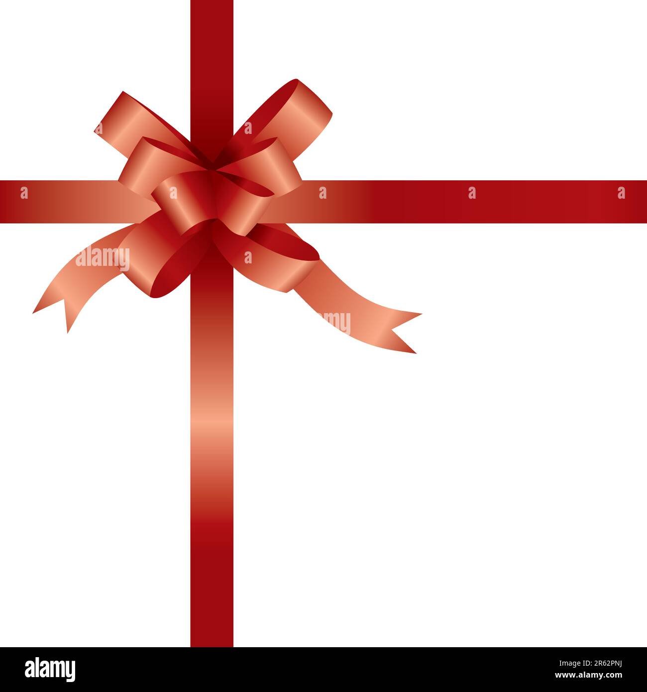 red ribbon and bow - vector illustration Stock Vector Image & Art - Alamy