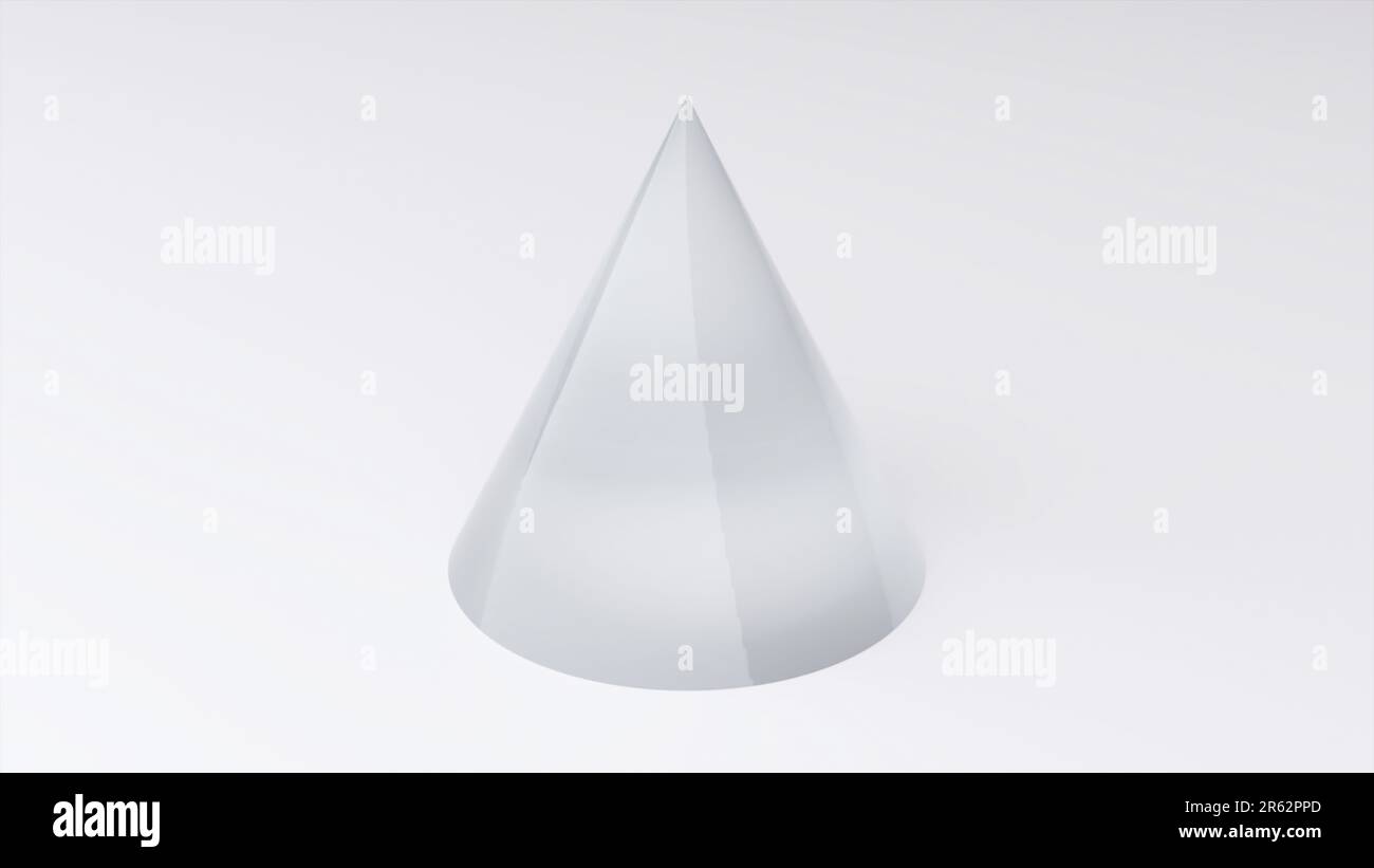 Abstract glass cone. Computer generated 3d render Stock Photo - Alamy