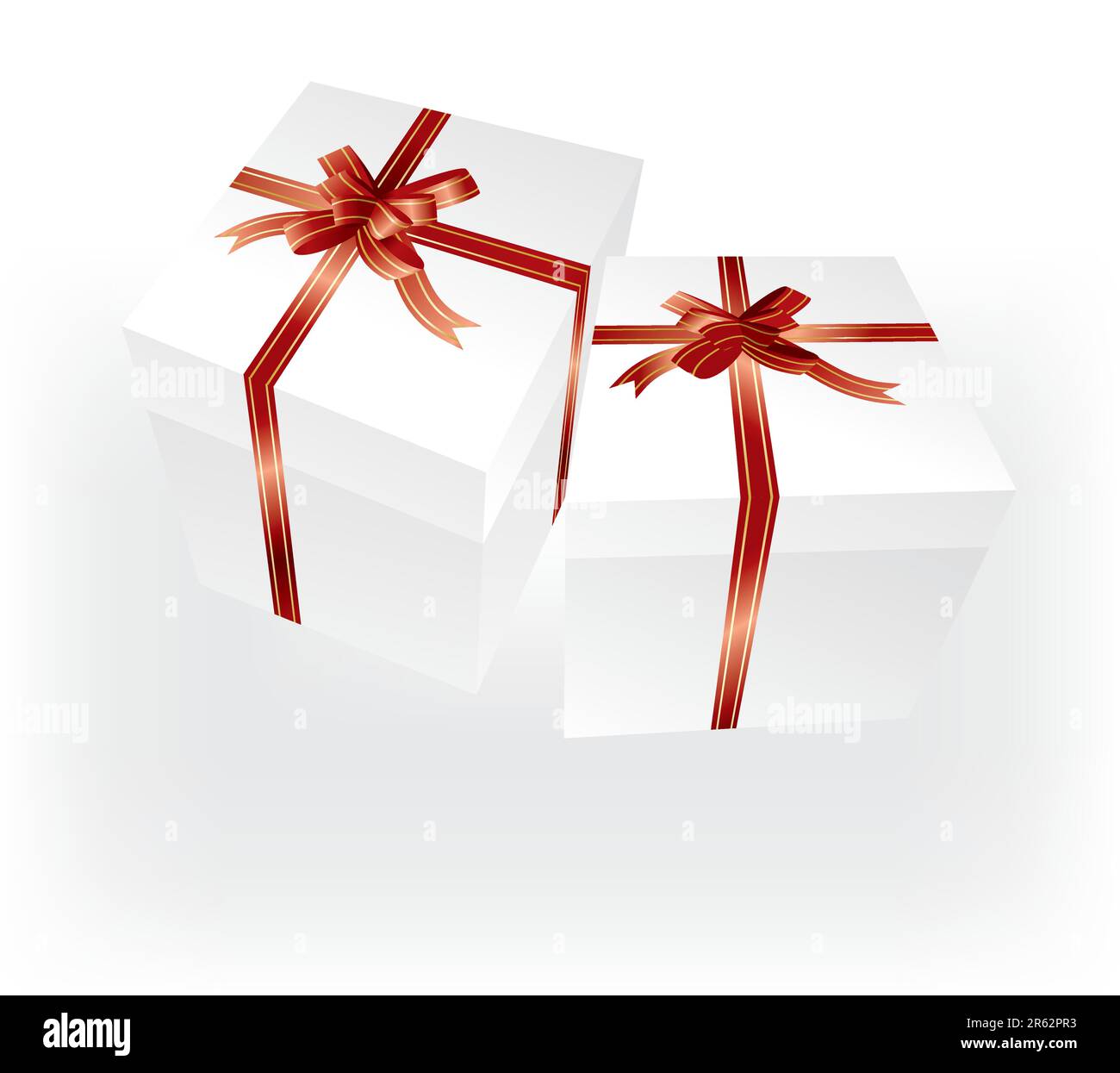 Boxes present color ribbons Stock Vector Images - Alamy