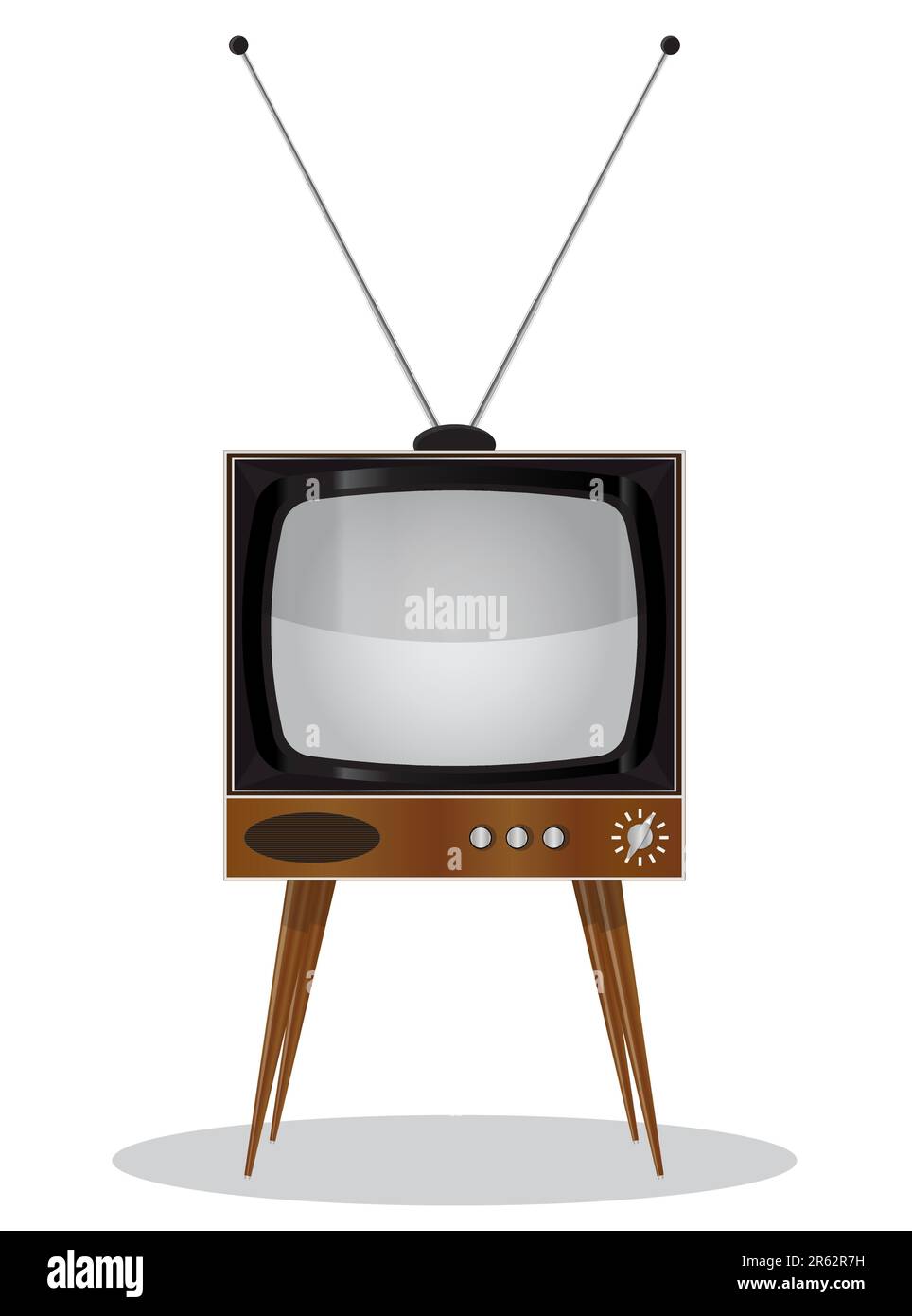 Old tv with static Stock Vector Images - Alamy