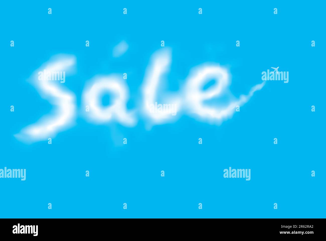 The air spout out from the aircraft and a word of sale has formed Stock ...