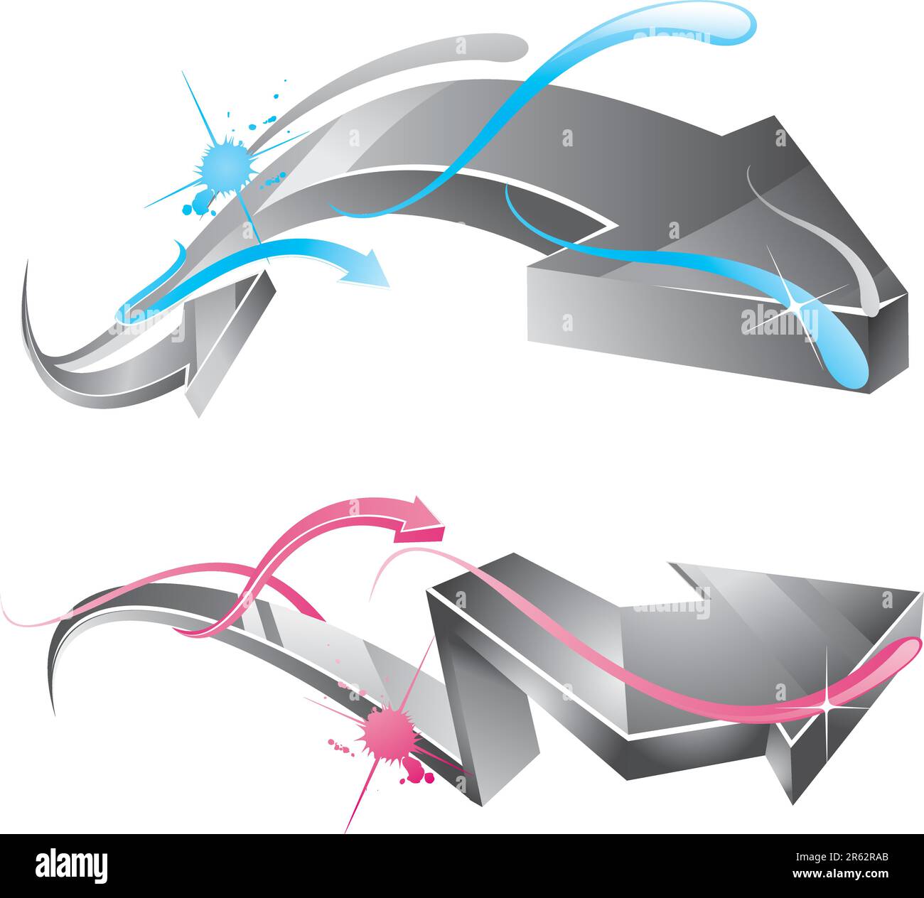 Two version,3d effect arrow pattern design Stock Vector Image & Art - Alamy