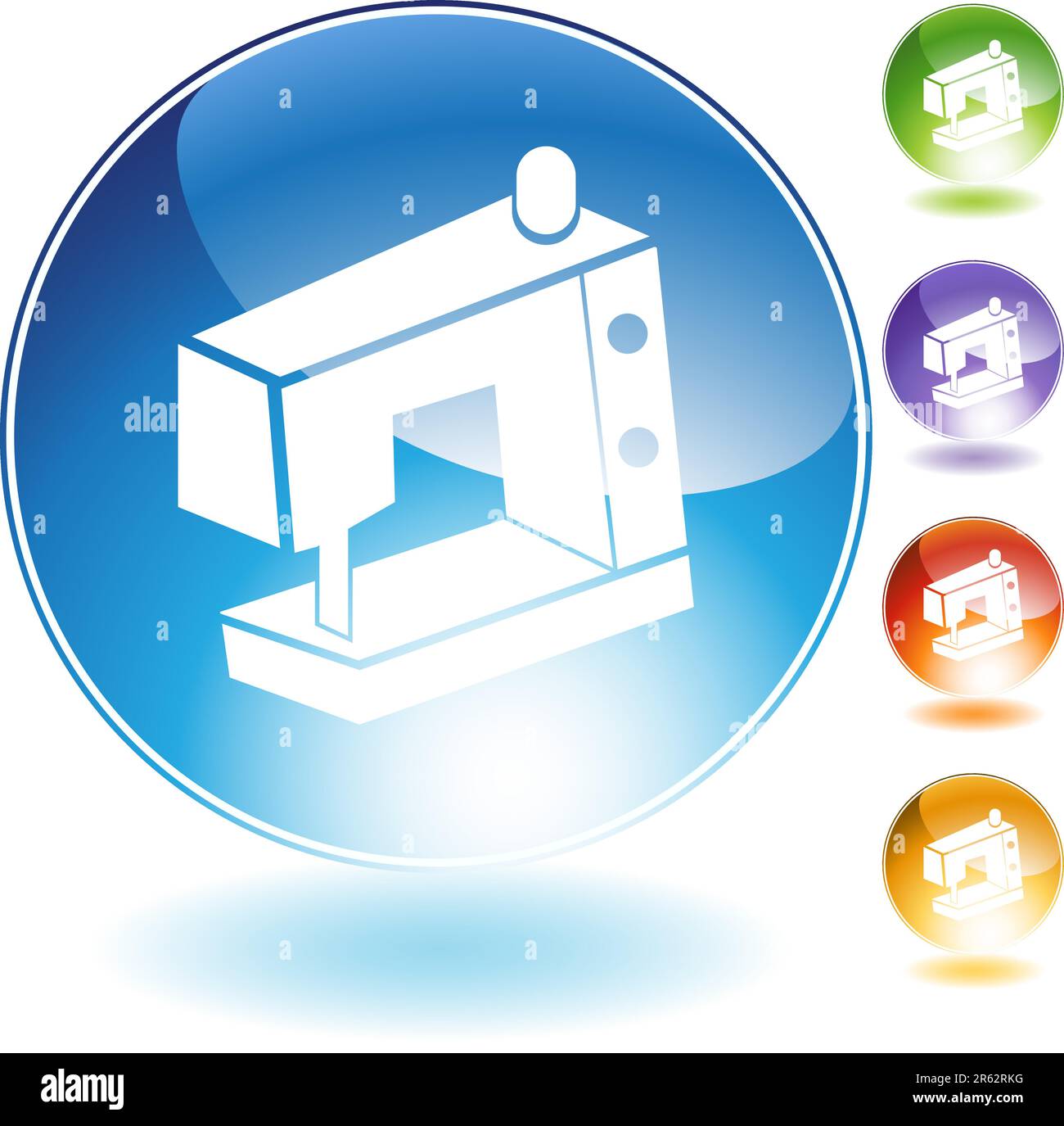 Sewing machine icon isolated on a white background Stock Vector Image ...