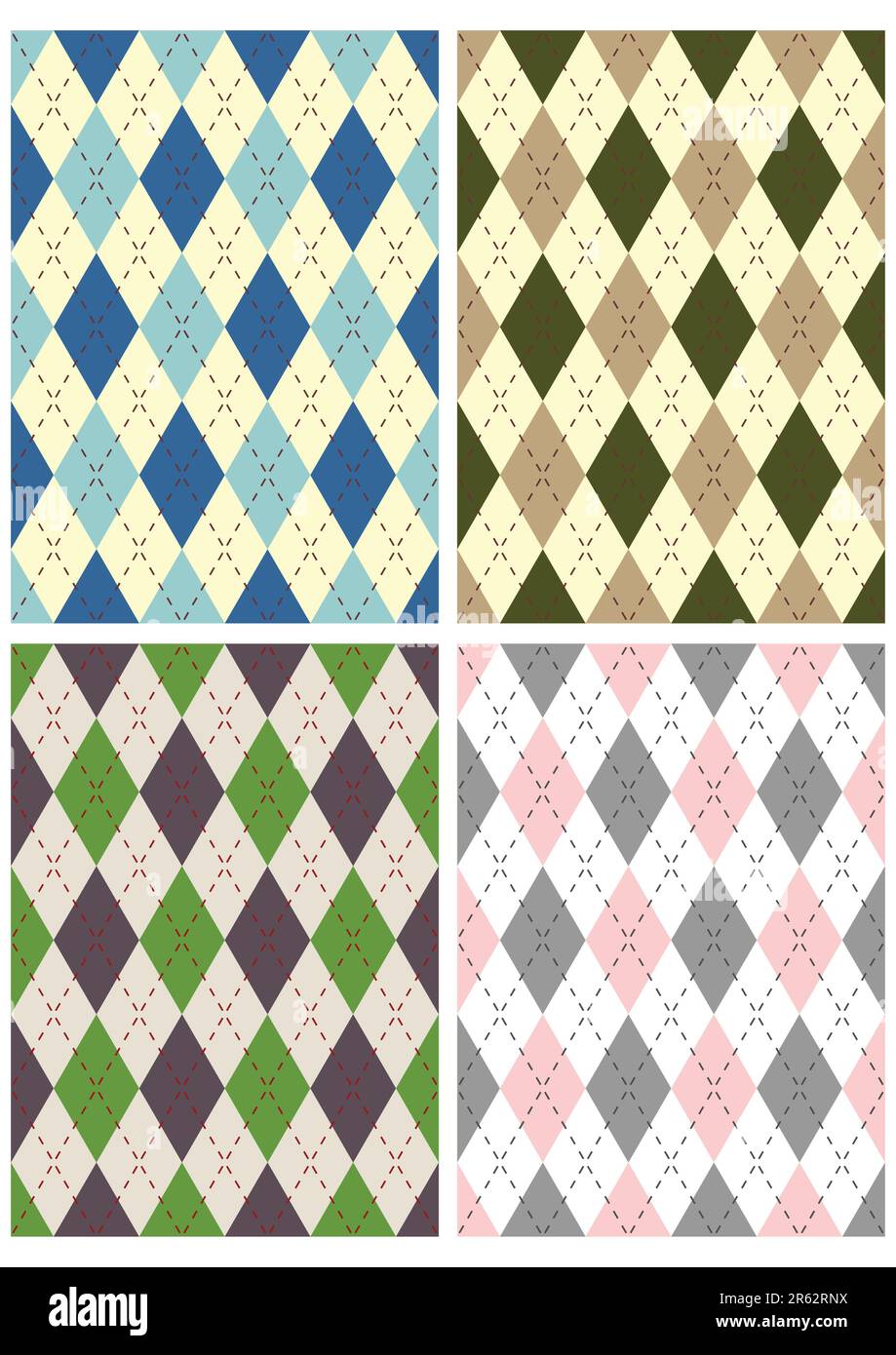 Four different traditional scottish patterns over white Stock Vector ...