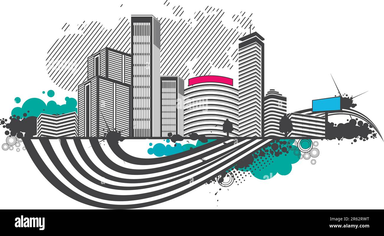 Abstract city buildings design background Stock Vector Image & Art - Alamy