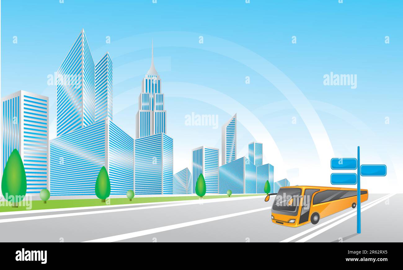 Building with light Stock Vector Images - Alamy