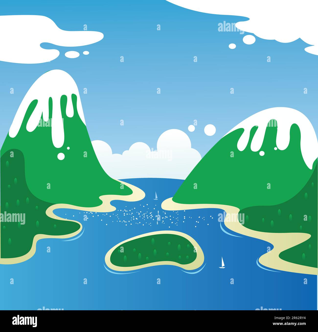 Cloud mountain pattern Stock Vector Images - Alamy