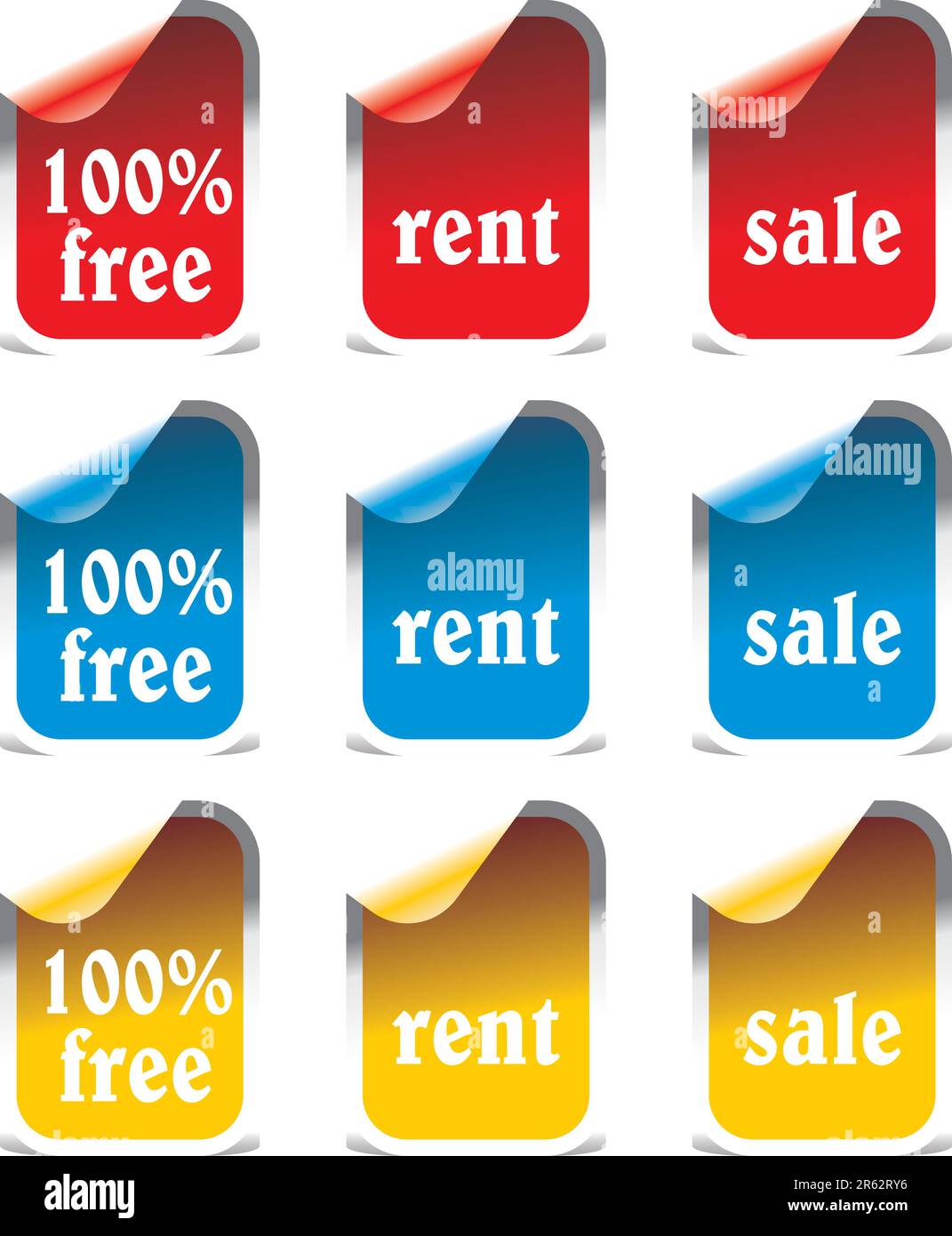 vector tag and sticker set Stock Vector Image & Art - Alamy