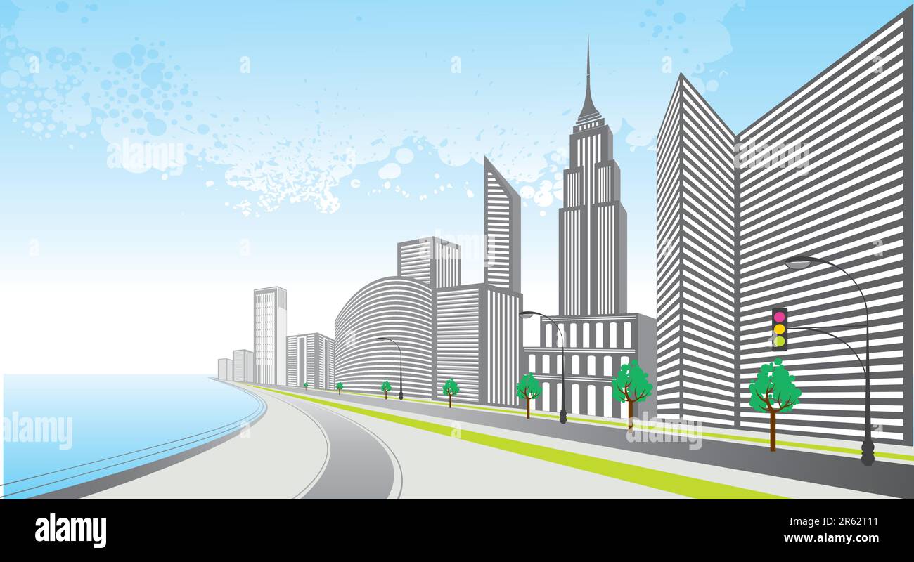 Building with light Stock Vector Images - Alamy