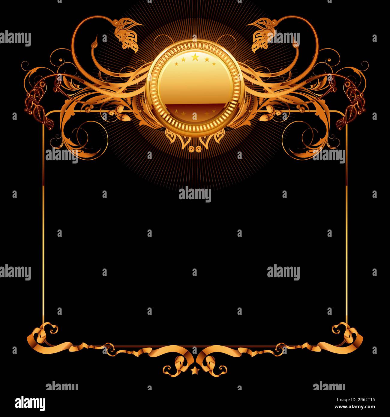 ornate frame, this illustration may be use as designer work Stock ...