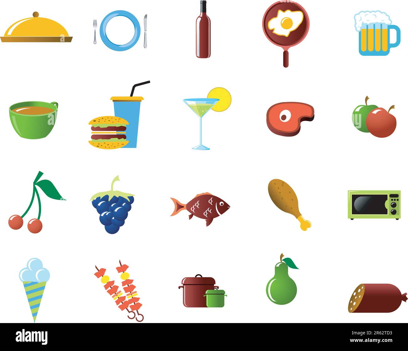 Food and Kitchen icon set Stock Vector Image & Art - Alamy