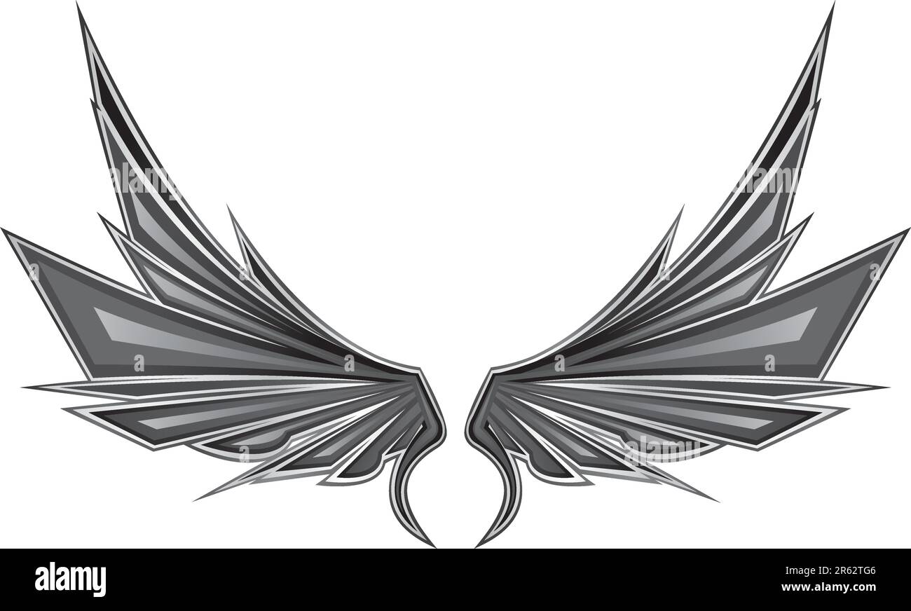 Two version,bule color wings pattern design Stock Vector Image & Art ...