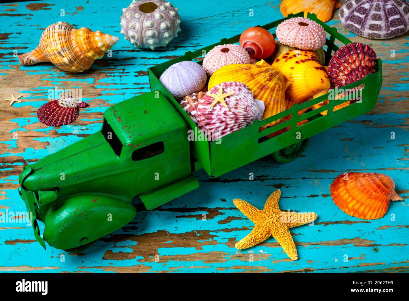 Wood wooden toys trucks hi-res stock photography and images - Alamy