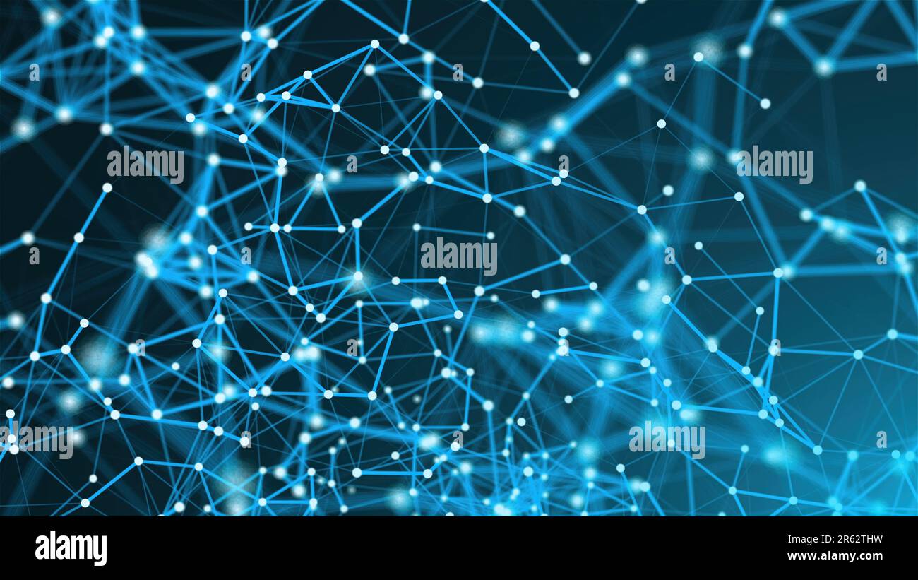 Abstract connection dots. Computer generated 3d render Stock Photo - Alamy