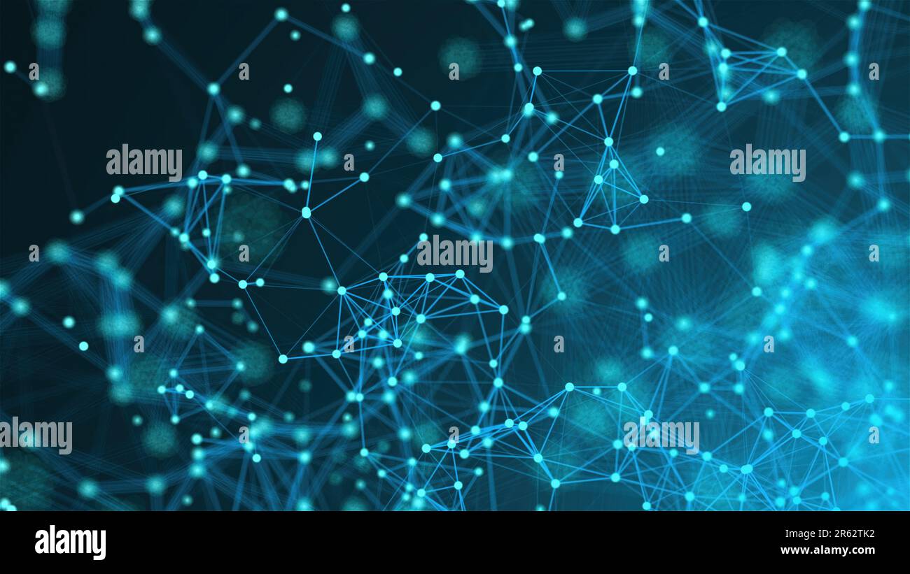 Abstract connection dots. Computer generated 3d render Stock Photo - Alamy
