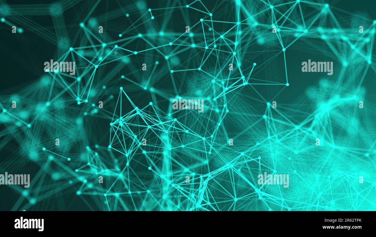 Abstract connection dots. Computer generated 3d render Stock Photo - Alamy