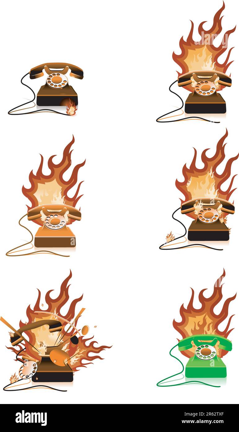 Burning wire Stock Vector Images - Alamy