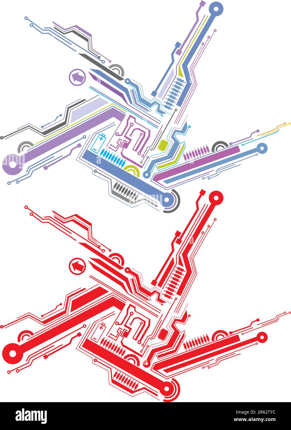 Integrated circuit pattern Stock Vector Images - Alamy