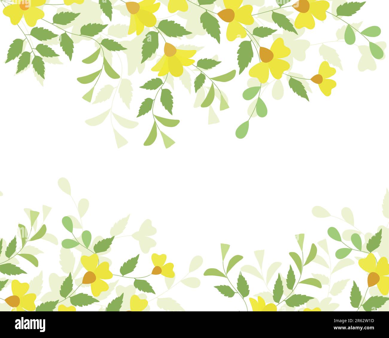 Editable vector illustration of a flowering plant border Stock Vector ...