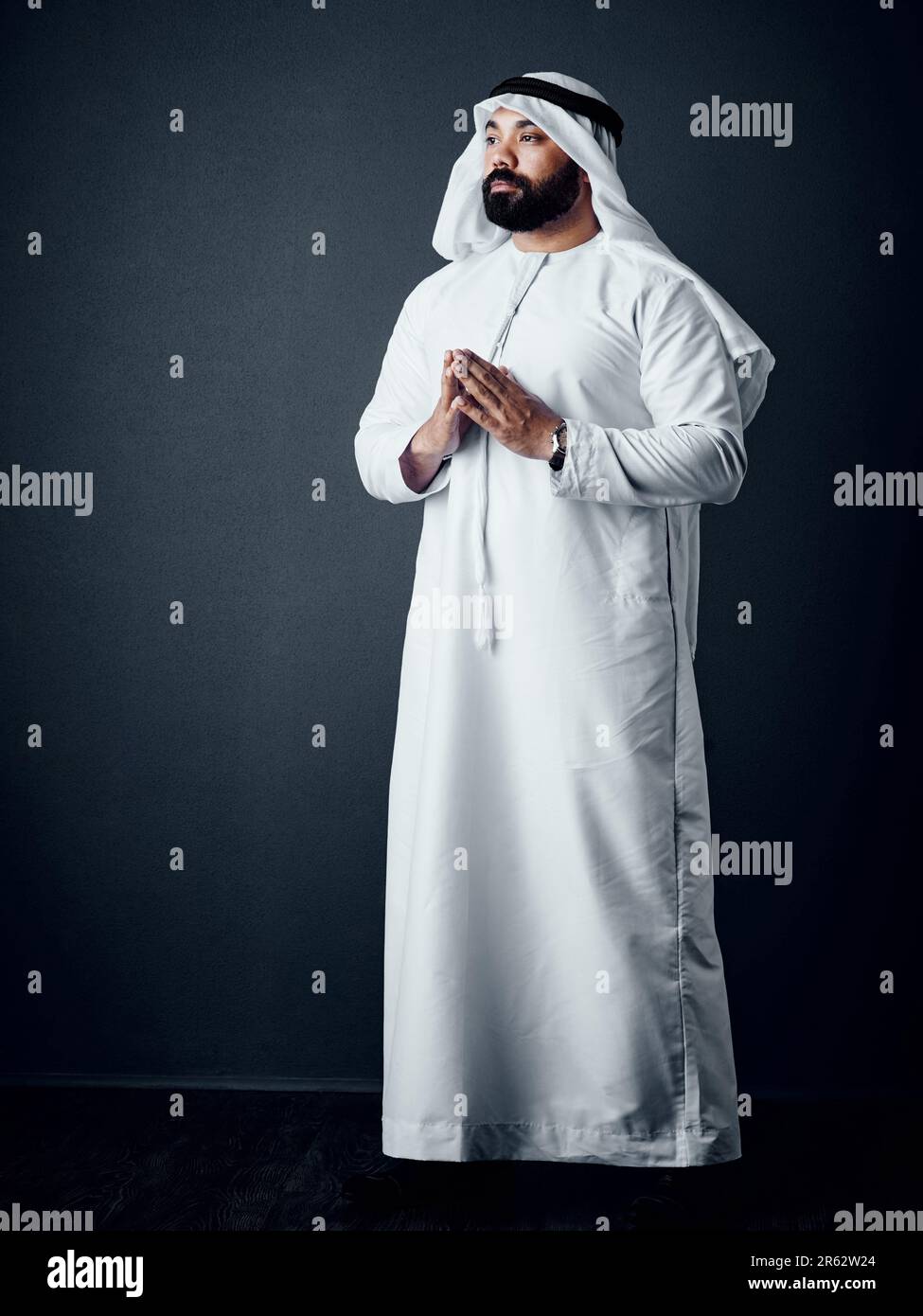 Determination and prayer will get you there. Studio shot of a young man ...
