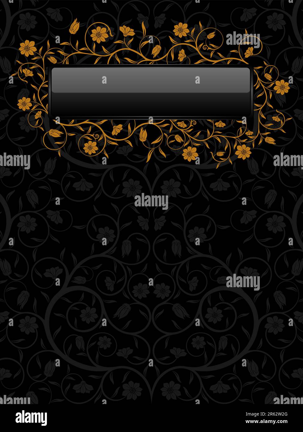 Floral banner for sample text. Vector illustration Stock Vector Image ...