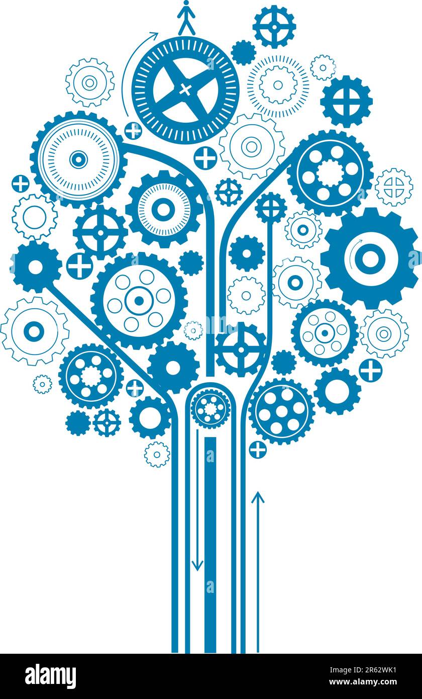 Creative gear tree pattern design Stock Vector Image & Art - Alamy