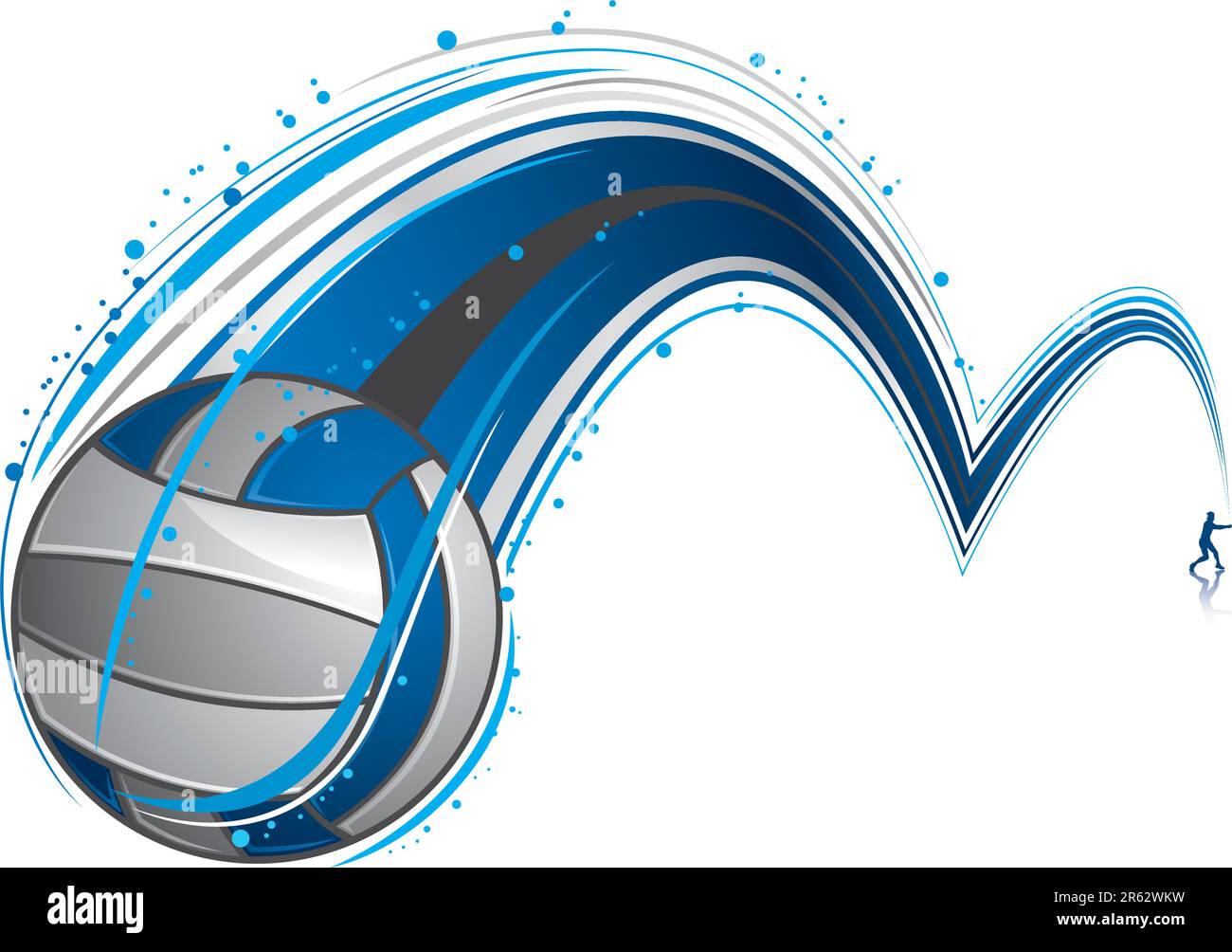 Playing volleyball pattern design background Stock Vector Image & Art ...