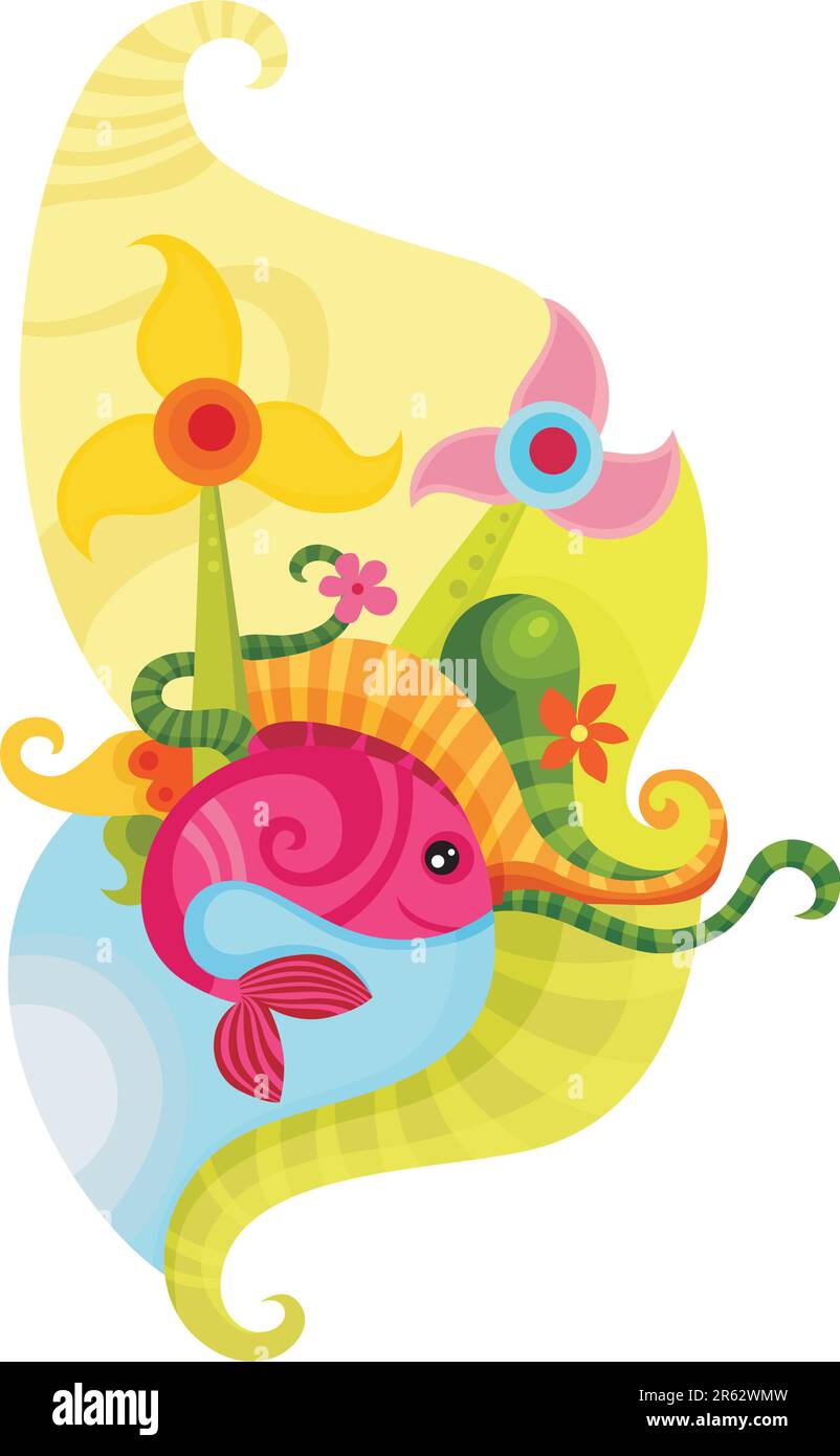 vector illustration of a bio abstract background Stock Vector Image ...