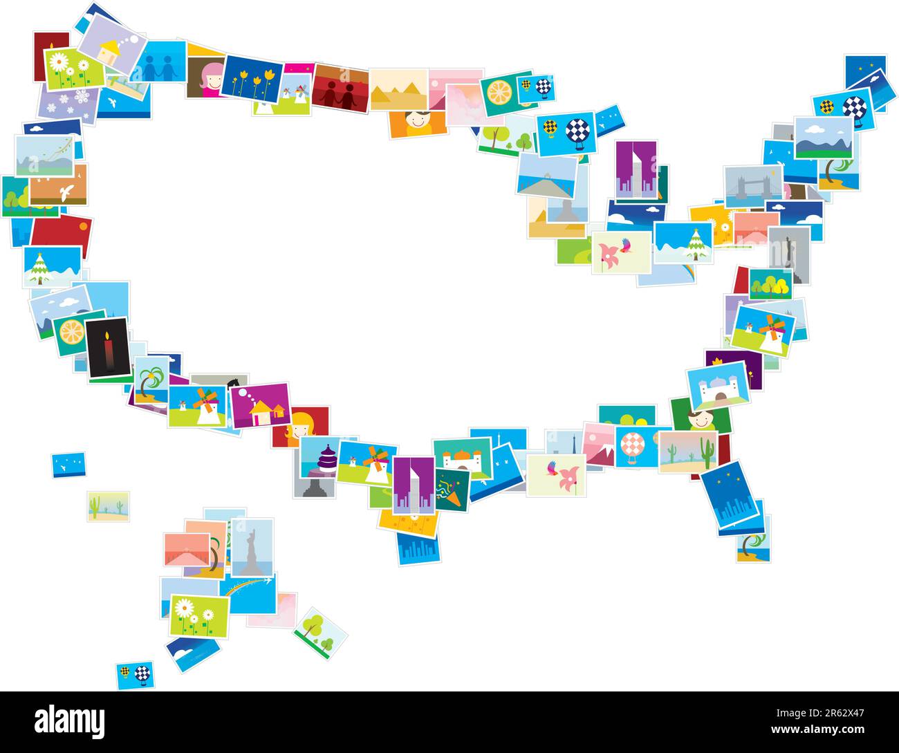 Australia map is made up of lots of photos Stock Vector Image & Art - Alamy